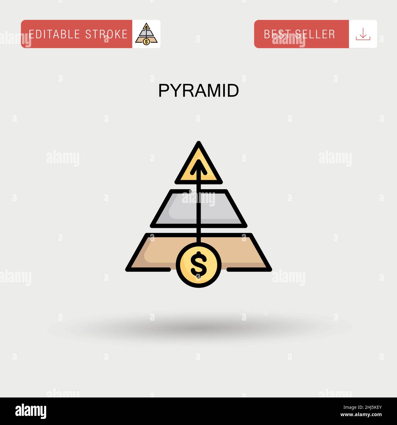 Pyramid Simple vector icon Stock Vector Image & Art - Alamy