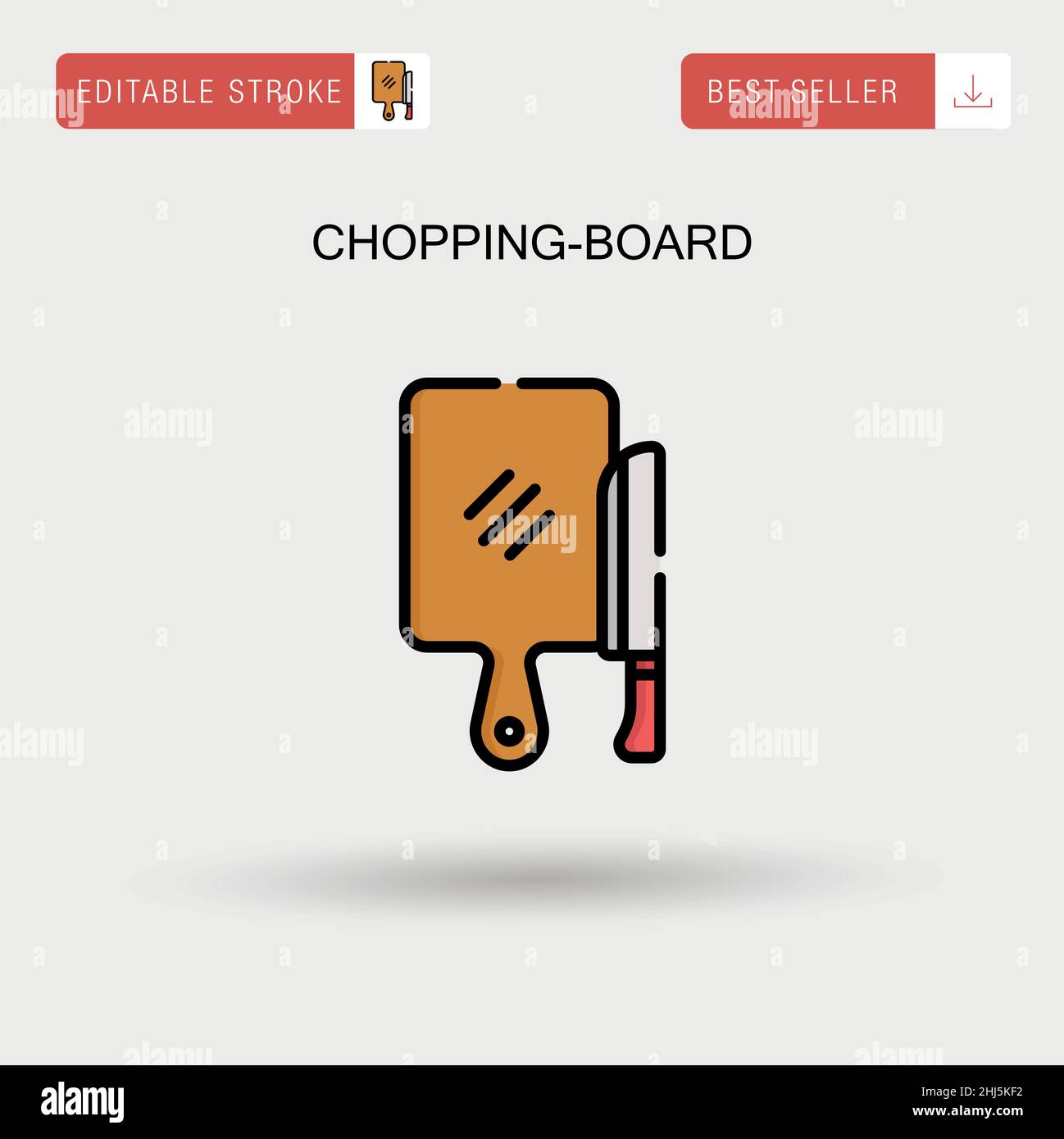 Chopping-board Simple vector icon Stock Vector Image & Art - Alamy