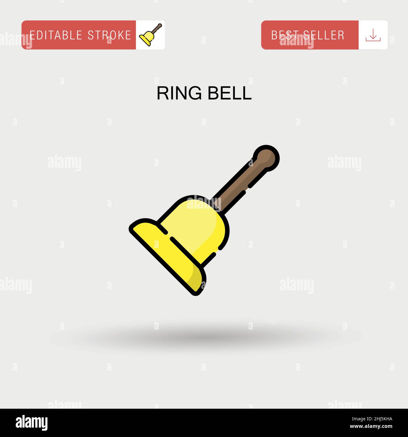 Ring bell Simple vector icon Stock Vector Image & Art - Alamy