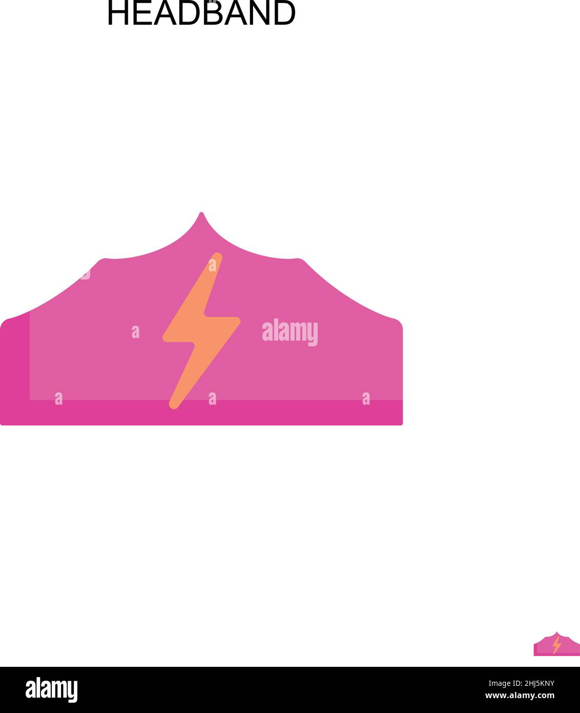 Headband Simple vector icon. Illustration symbol design template for ...