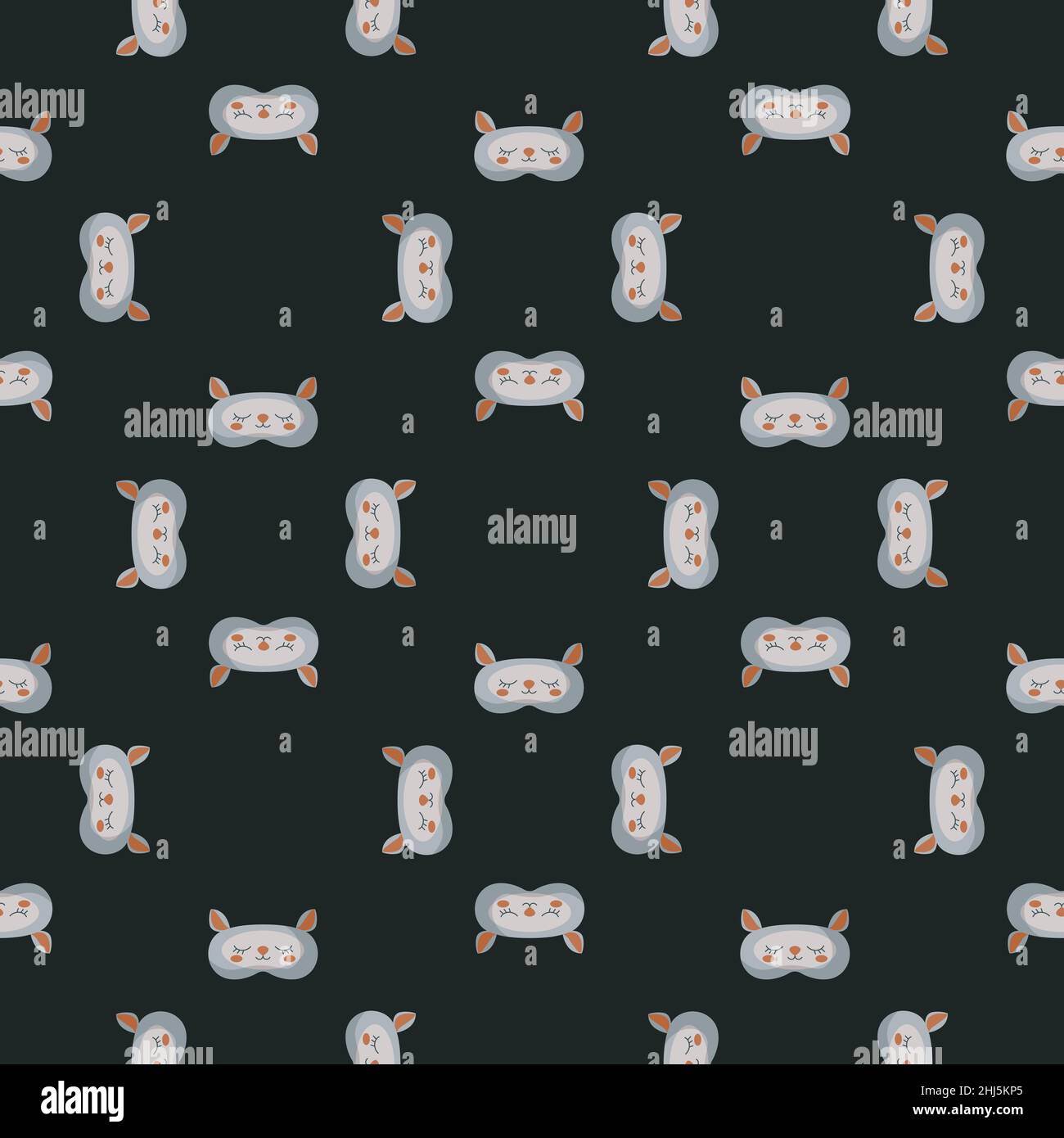 Lamb gray color geometric seamless pattern on dark green background ...