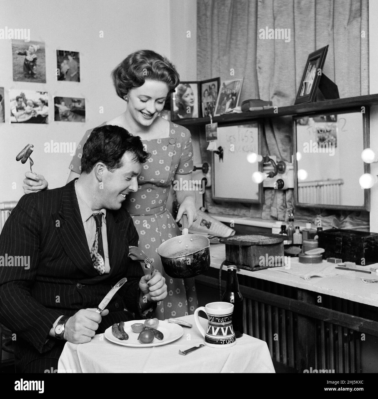 Actor Brian Rix and his wife actress Elspet Gray. 1st February 1957 ...