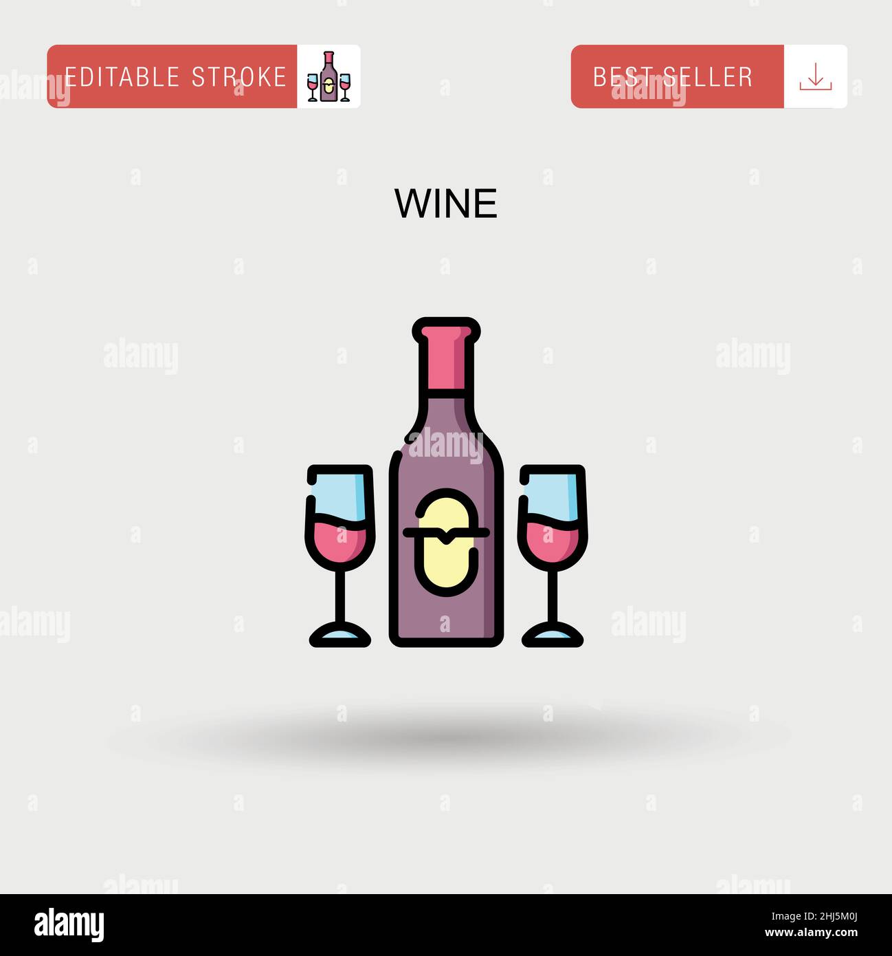 Bottle red italian wine Stock Vector Images - Alamy