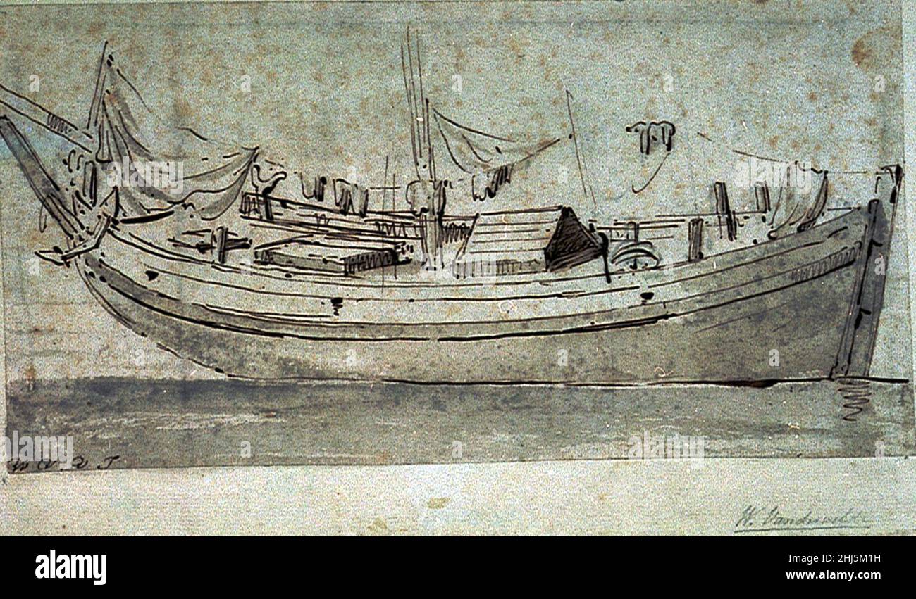 Study of a French fishing boat Stock Photo - Alamy