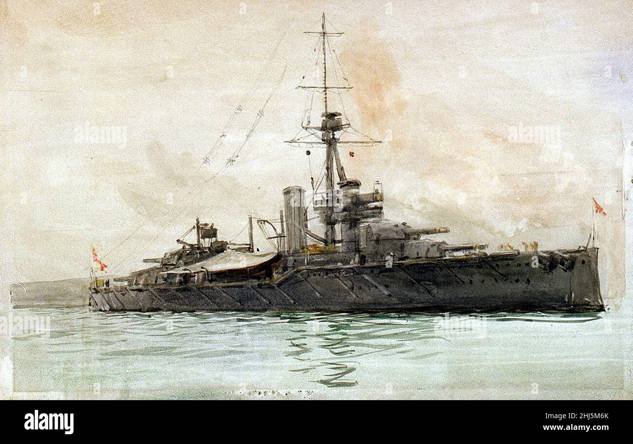 Study of an 'Orion'-class battleship Stock Photo - Alamy