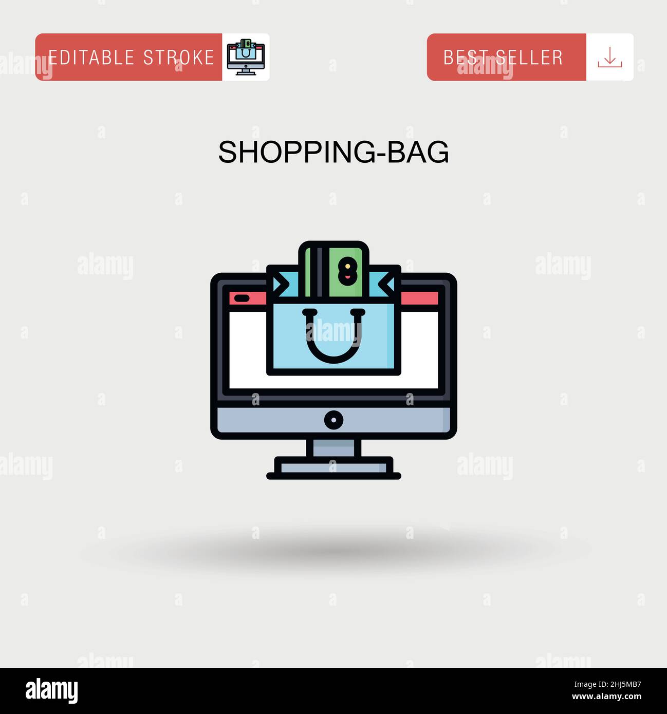 Shopping-bag Simple vector icon Stock Vector Image & Art - Alamy