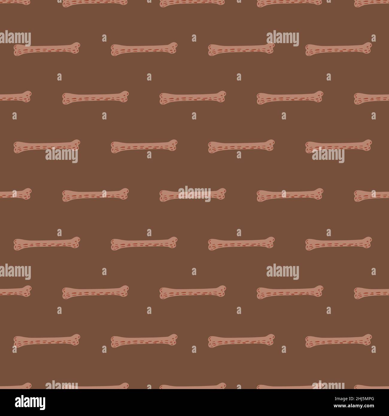 Horror simple seamless pattern with pale pink bones little elements ...