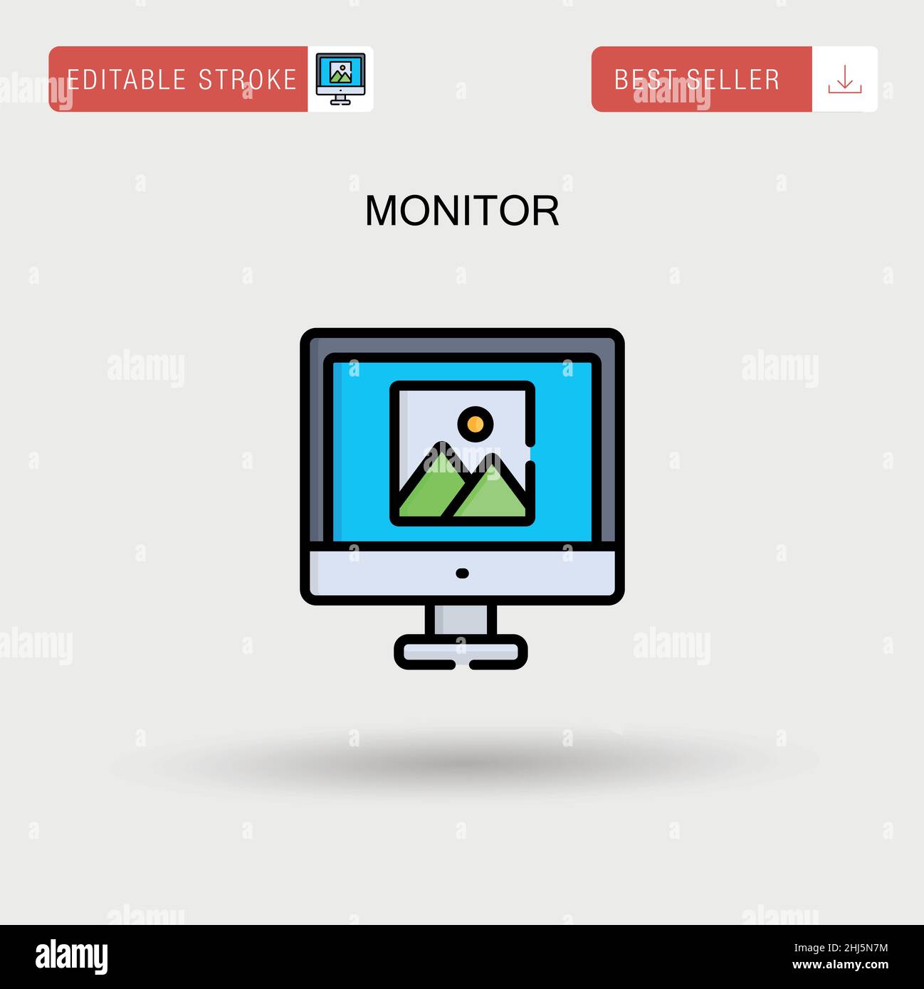 Monitor Simple vector icon Stock Vector Image & Art - Alamy