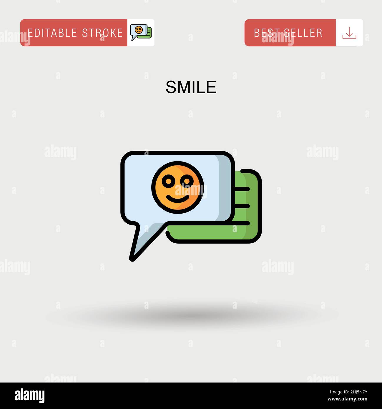 Smile Simple vector icon Stock Vector Image & Art - Alamy