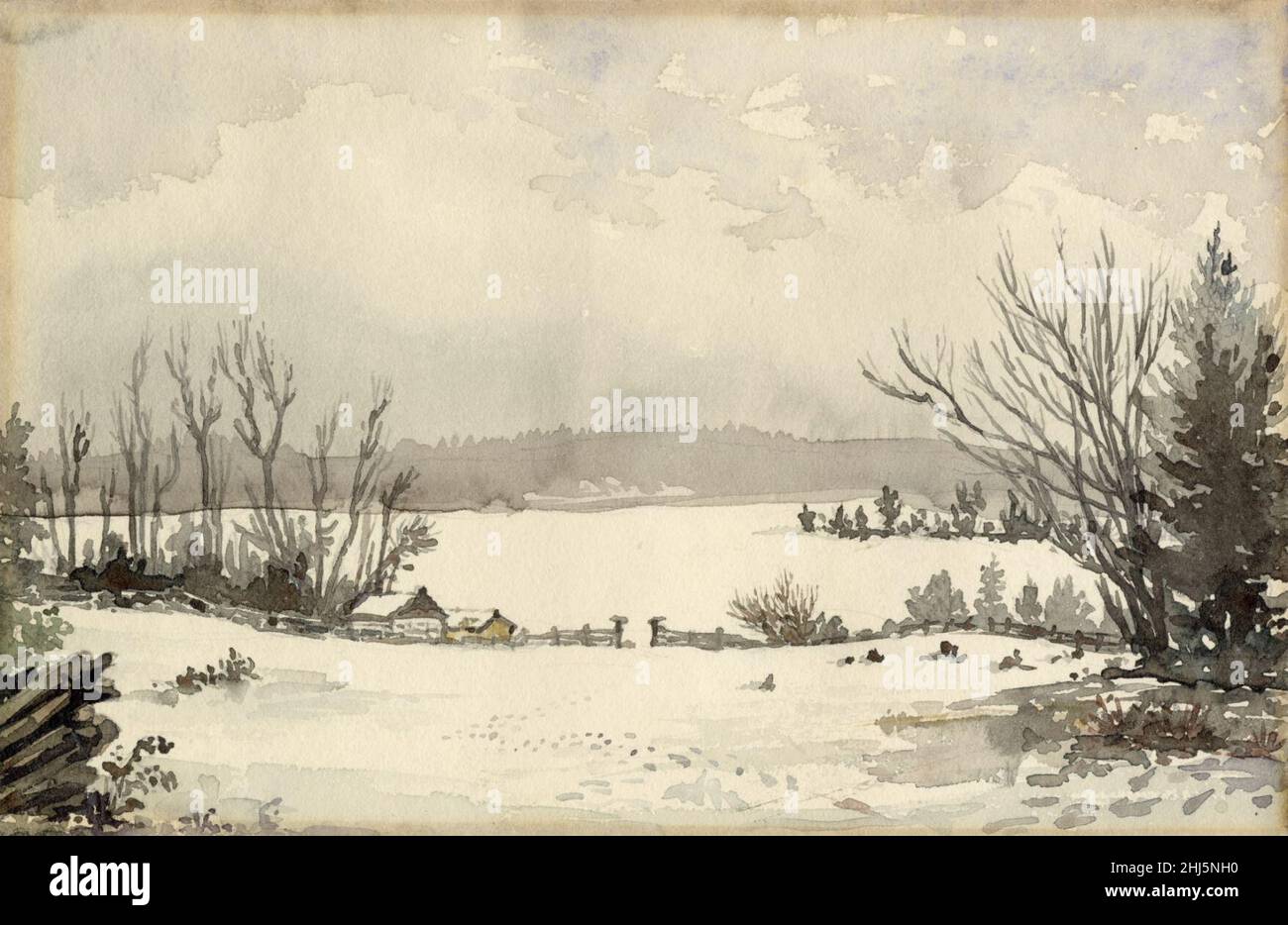 Sturgeon Lake by Daniel Wilson, 1858 Stock Photo - Alamy