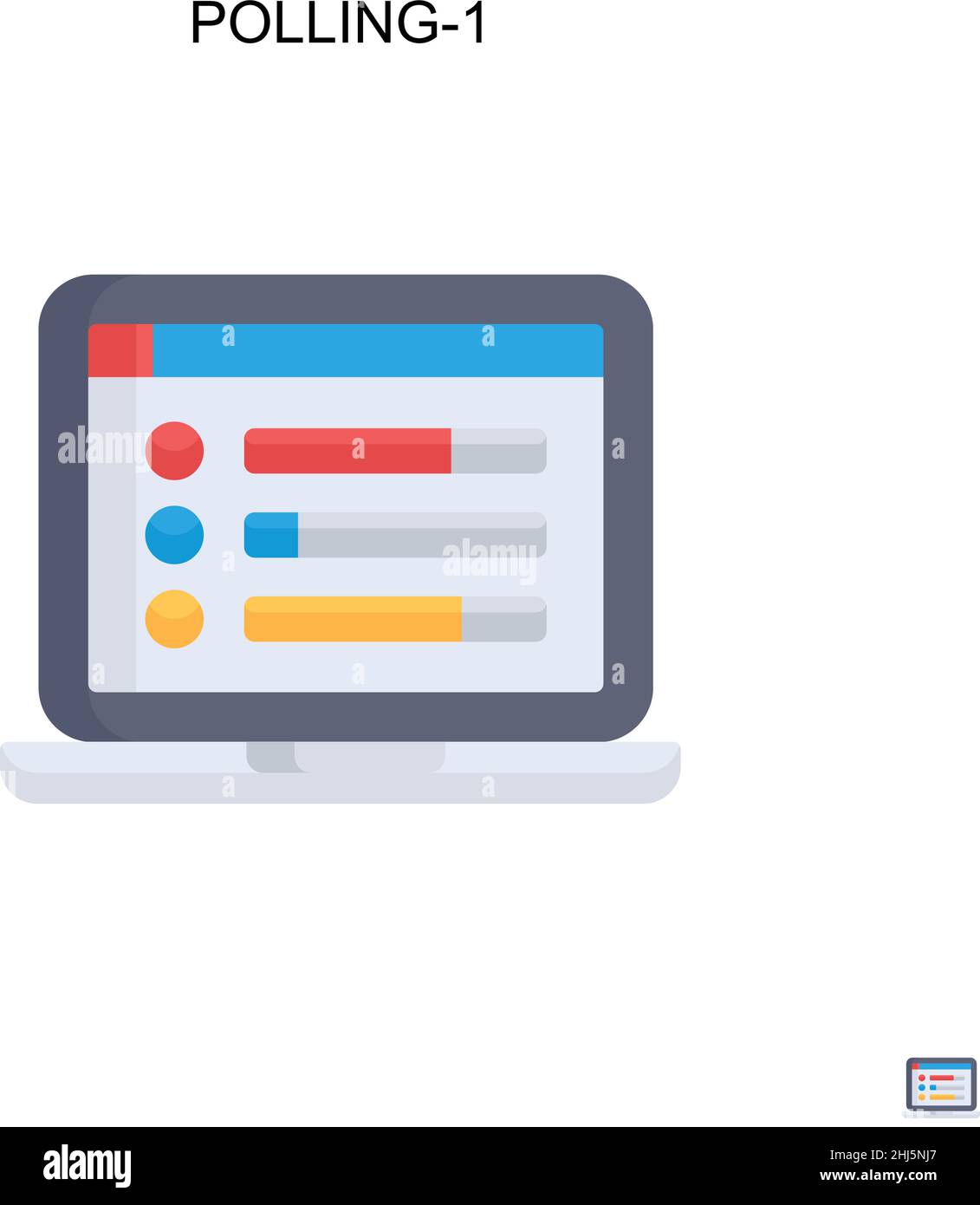 Polling-1 Simple vector icon. Illustration symbol design template for ...