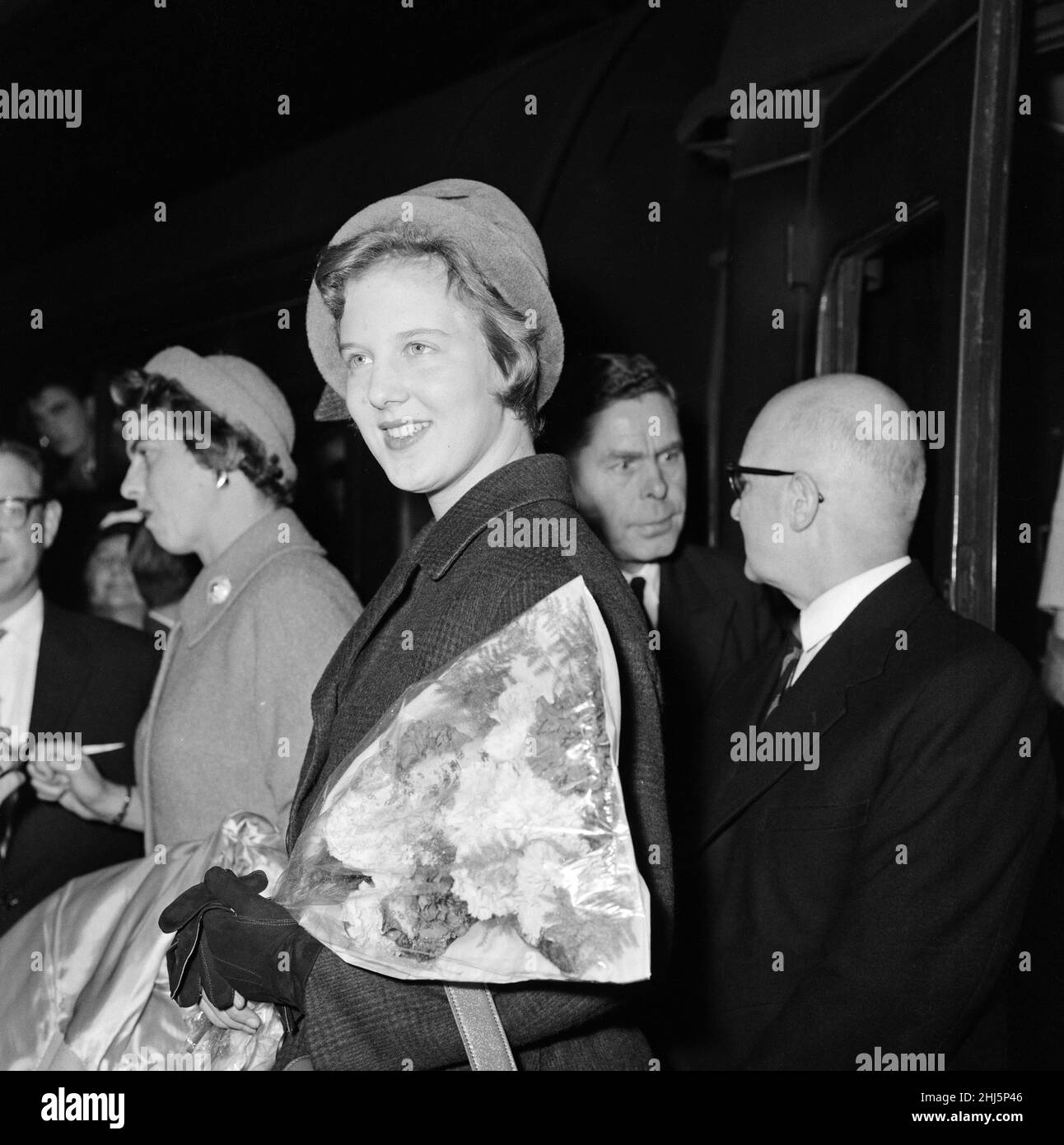 Princess Margrethe of Denmark arrives in Liverpool Street Station and ...