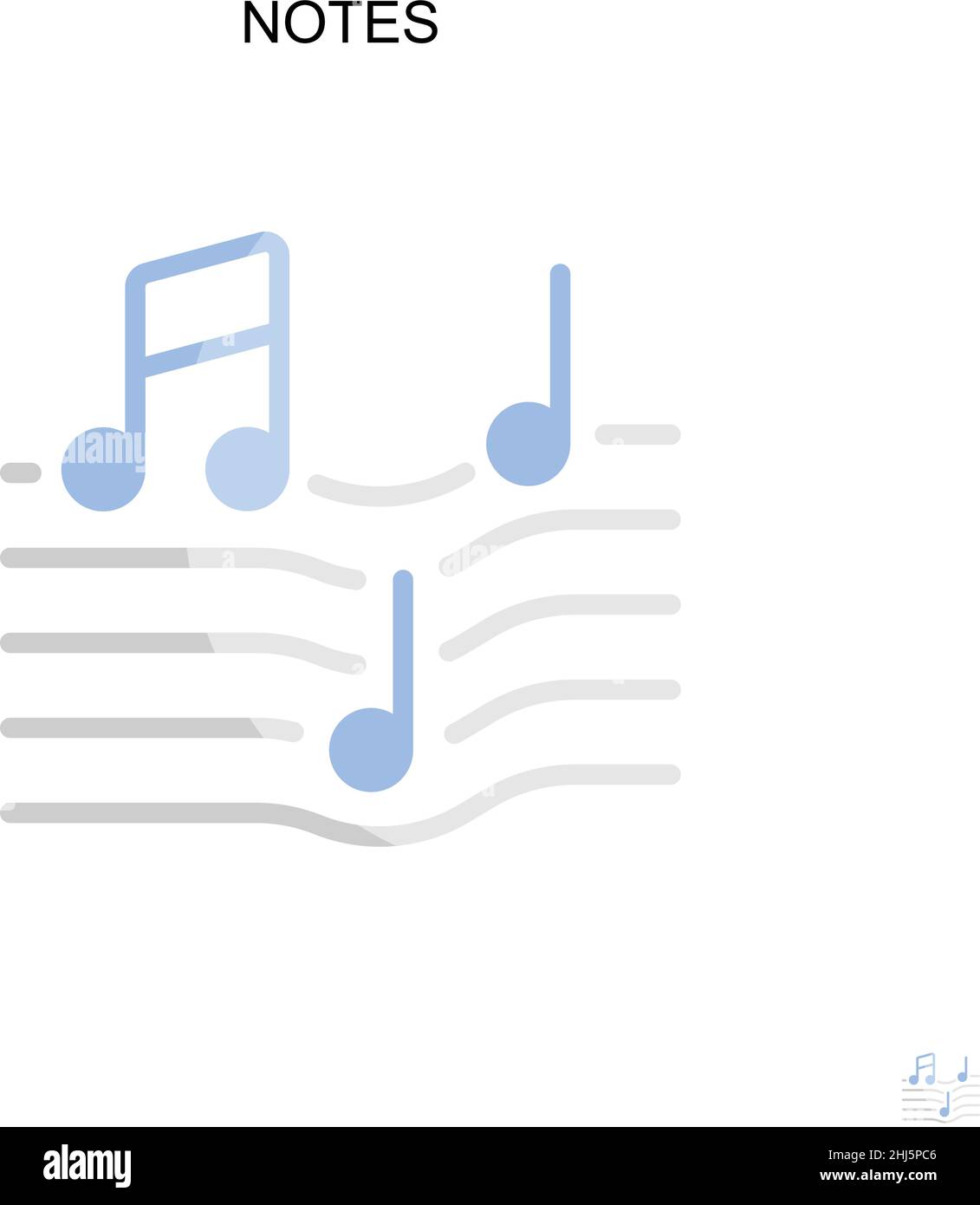 Notes Simple vector icon. Illustration symbol design template for web ...