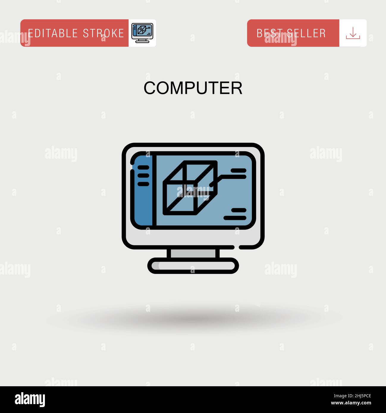 Computer Simple vector icon Stock Vector Image & Art - Alamy