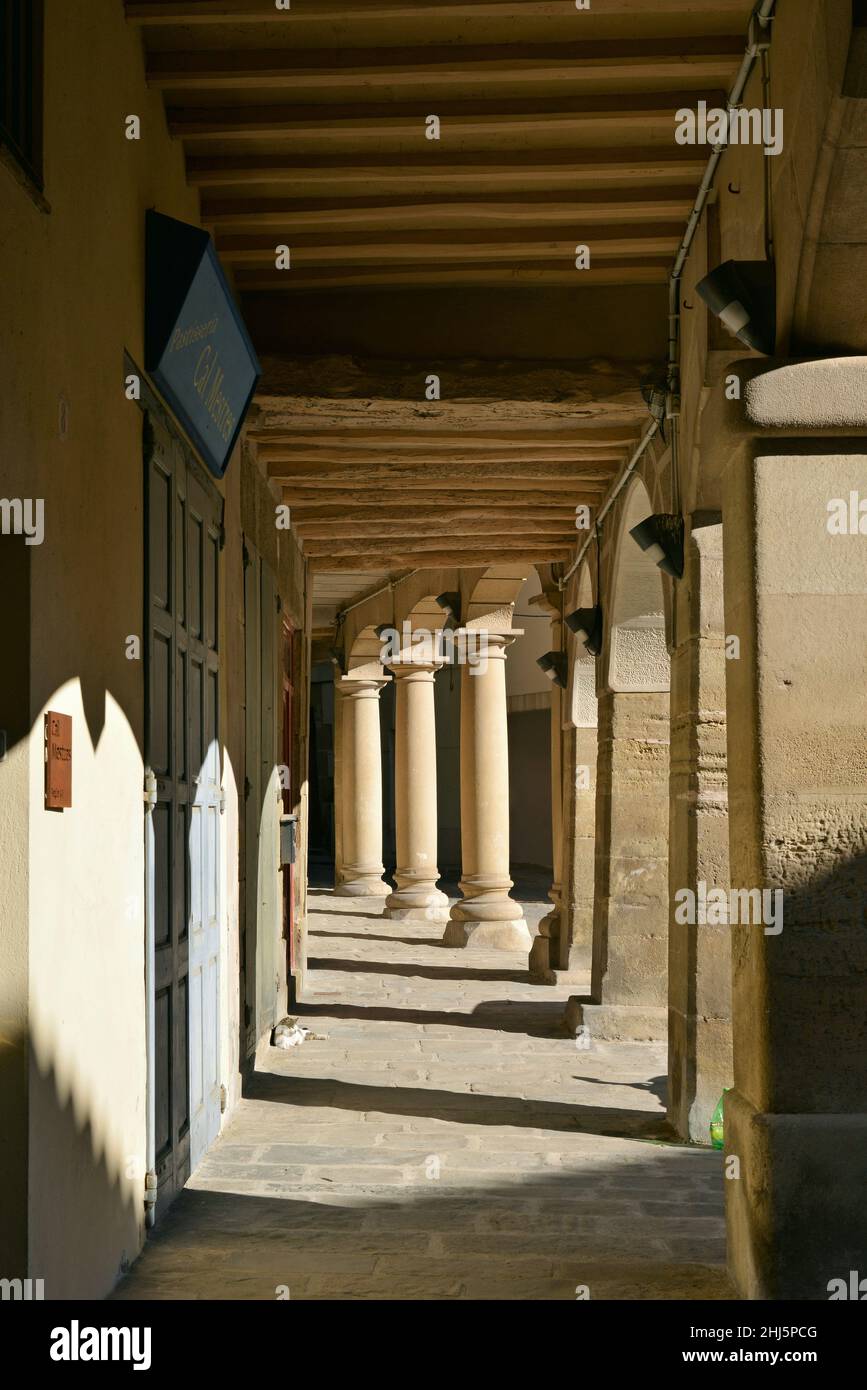 Old town of Calaf in the region of Anoia province of Barcelona ...
