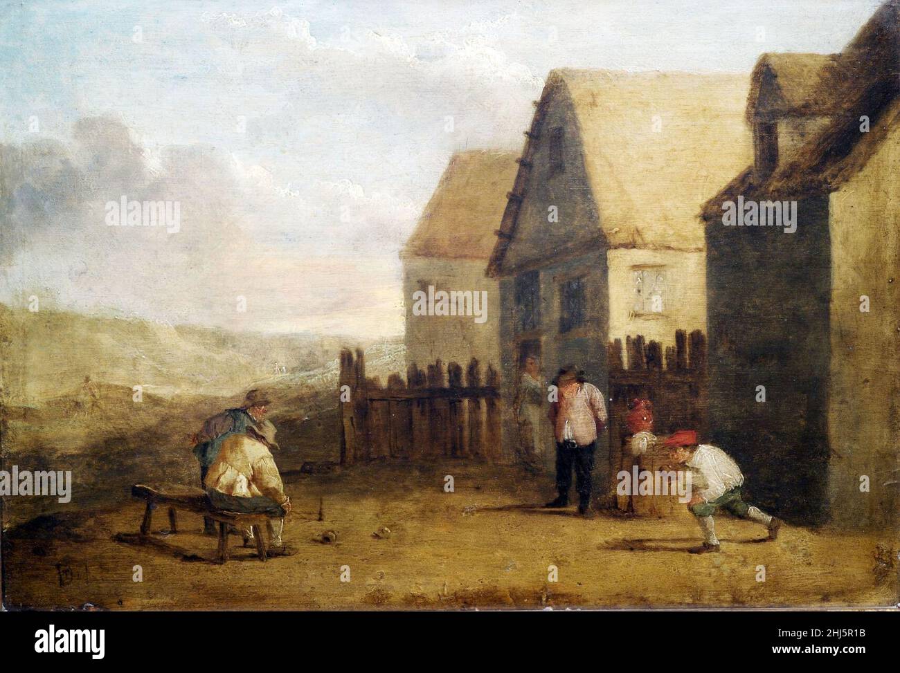 Style of David Teniers the Younger Peasants bowling Stock Photo - Alamy