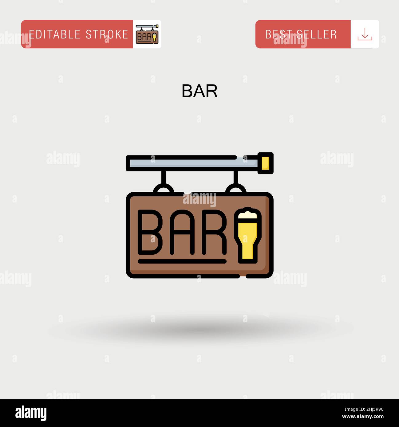 Bar Simple vector icon Stock Vector Image & Art - Alamy