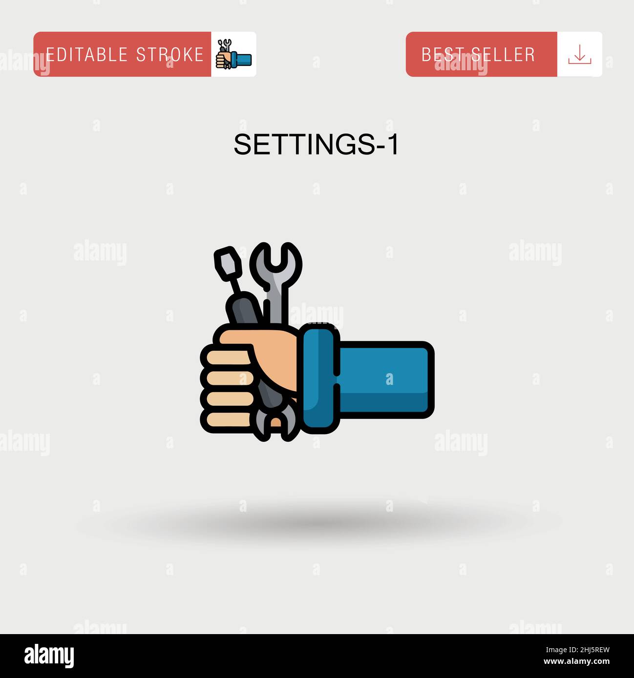 Settings-1 Simple vector icon Stock Vector Image & Art - Alamy