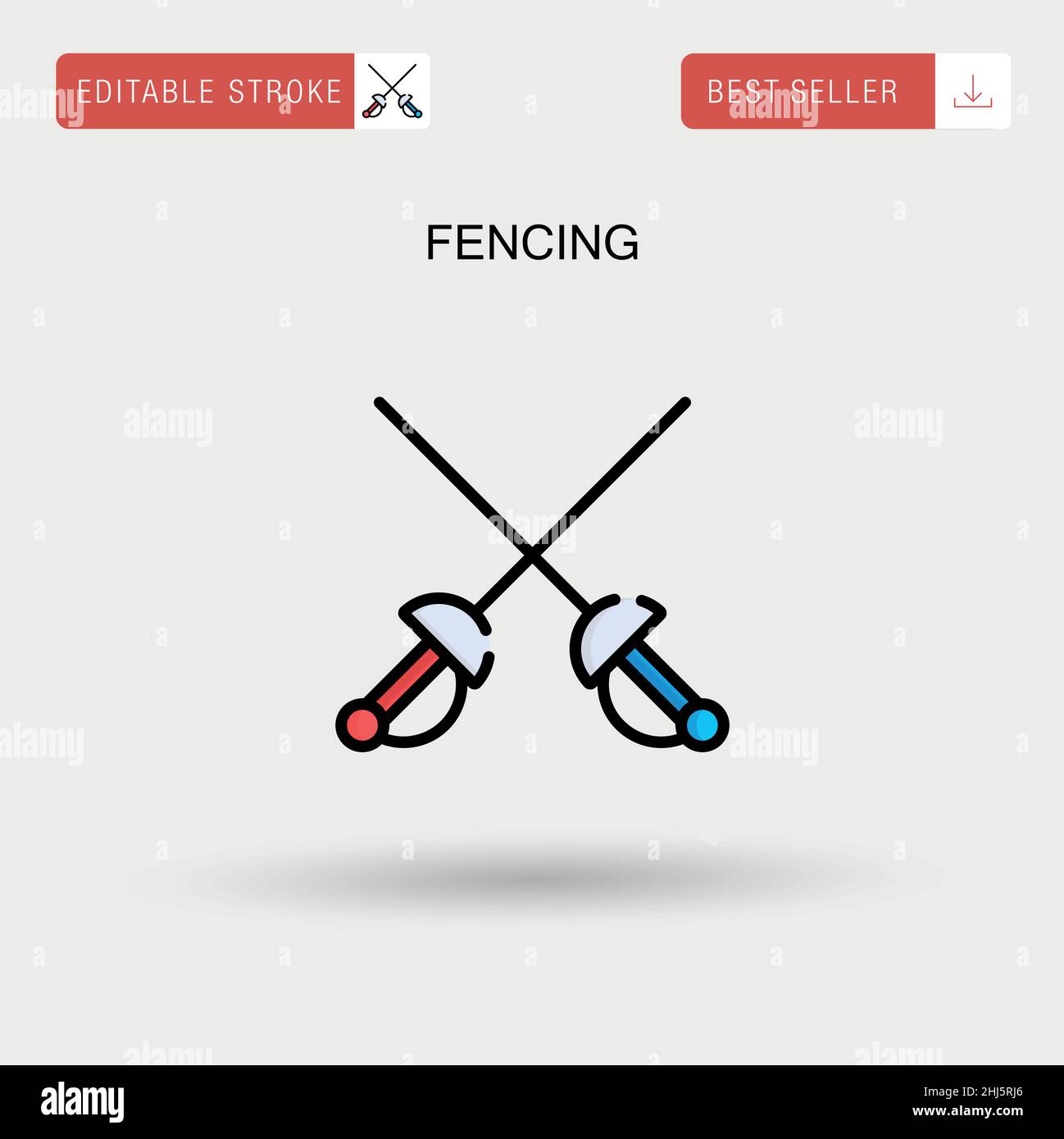 Fencing Simple vector icon Stock Vector Image & Art - Alamy
