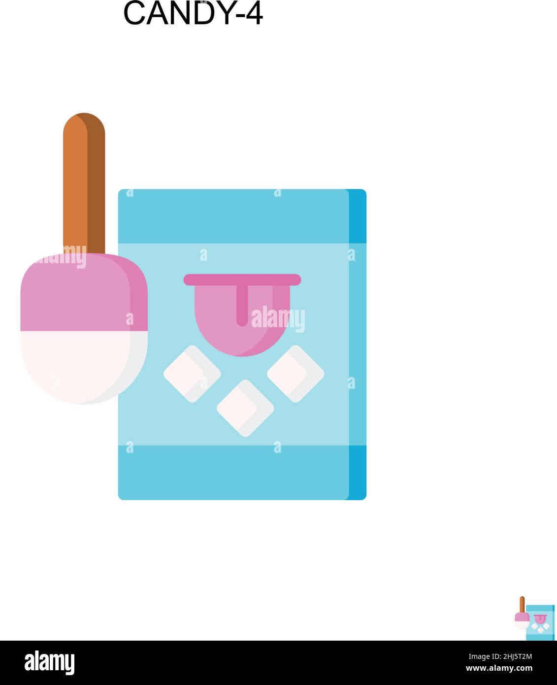 Candy-4 Simple vector icon. Illustration symbol design template for web ...