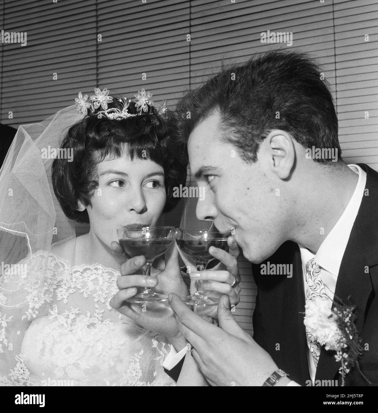 The wedding of Marty Wilde and Joyce Baker, held at Christ Church in Greenwich. 2nd December ...