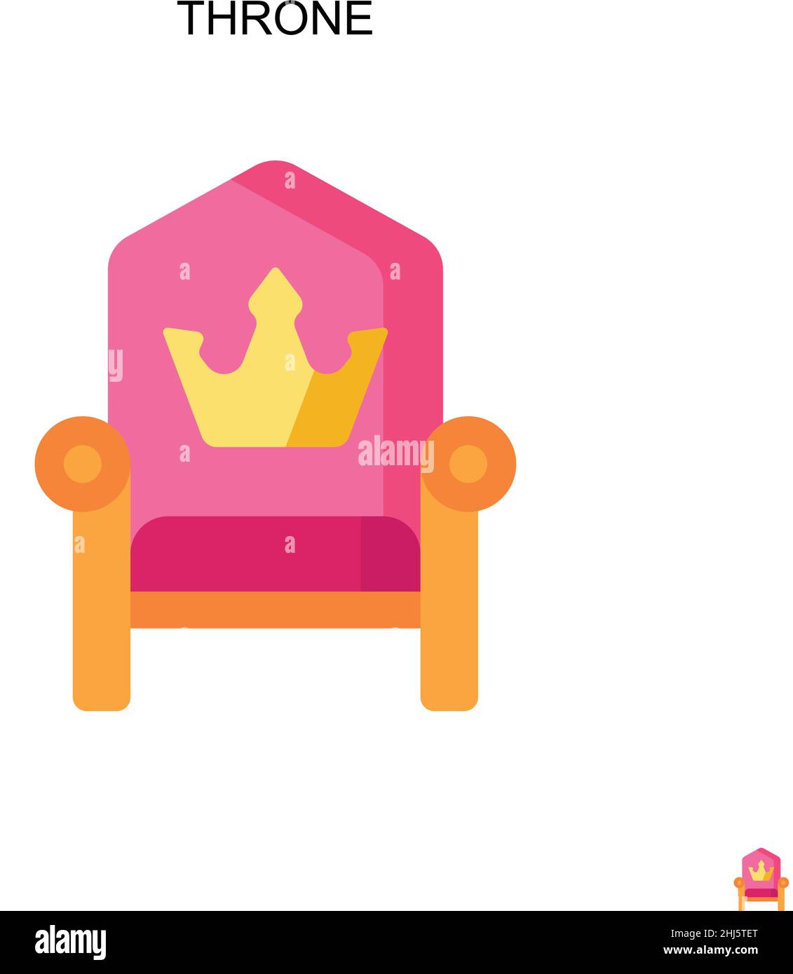 Throne Simple vector icon. Illustration symbol design template for web ...