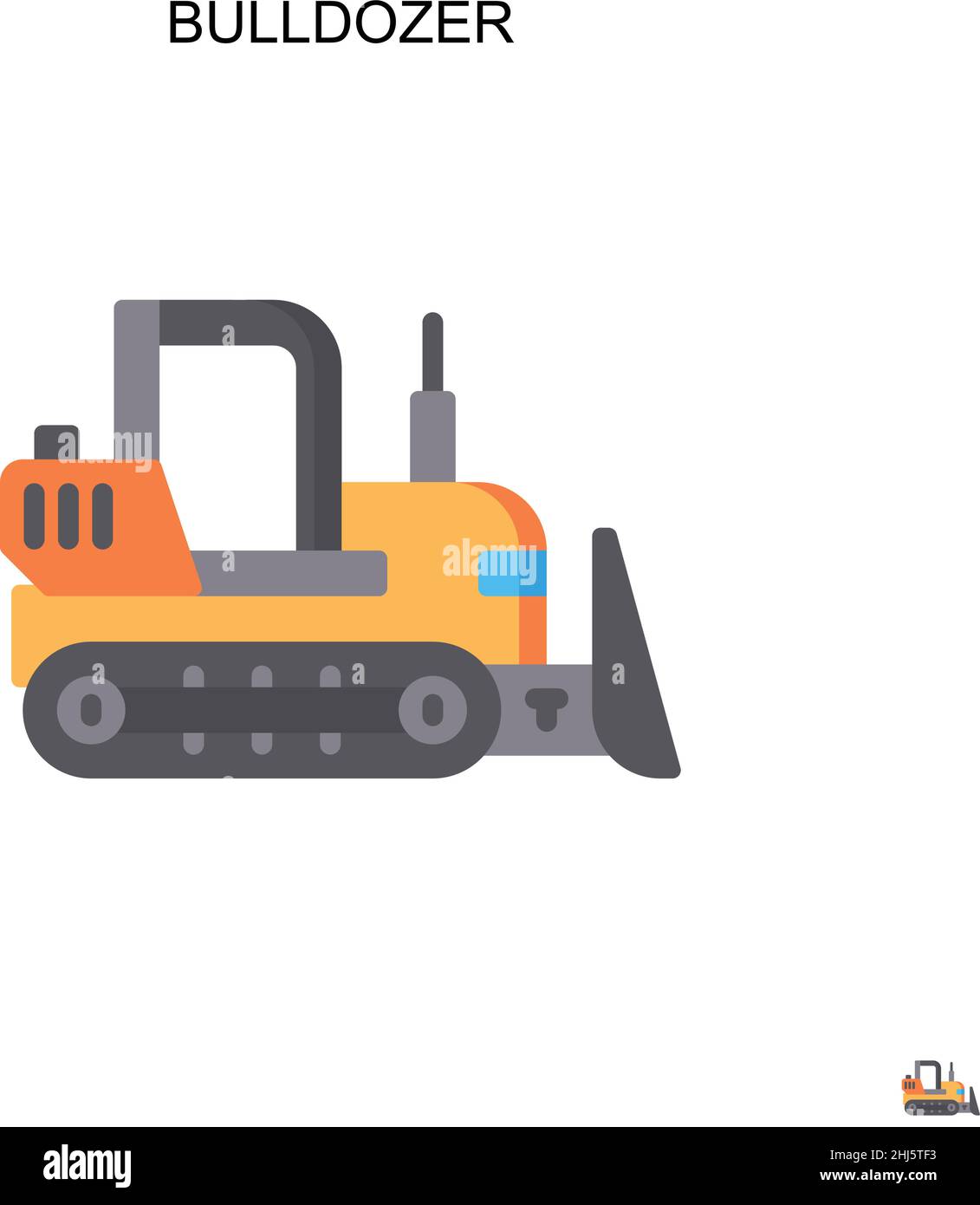 Bulldozer building site Stock Vector Images - Alamy