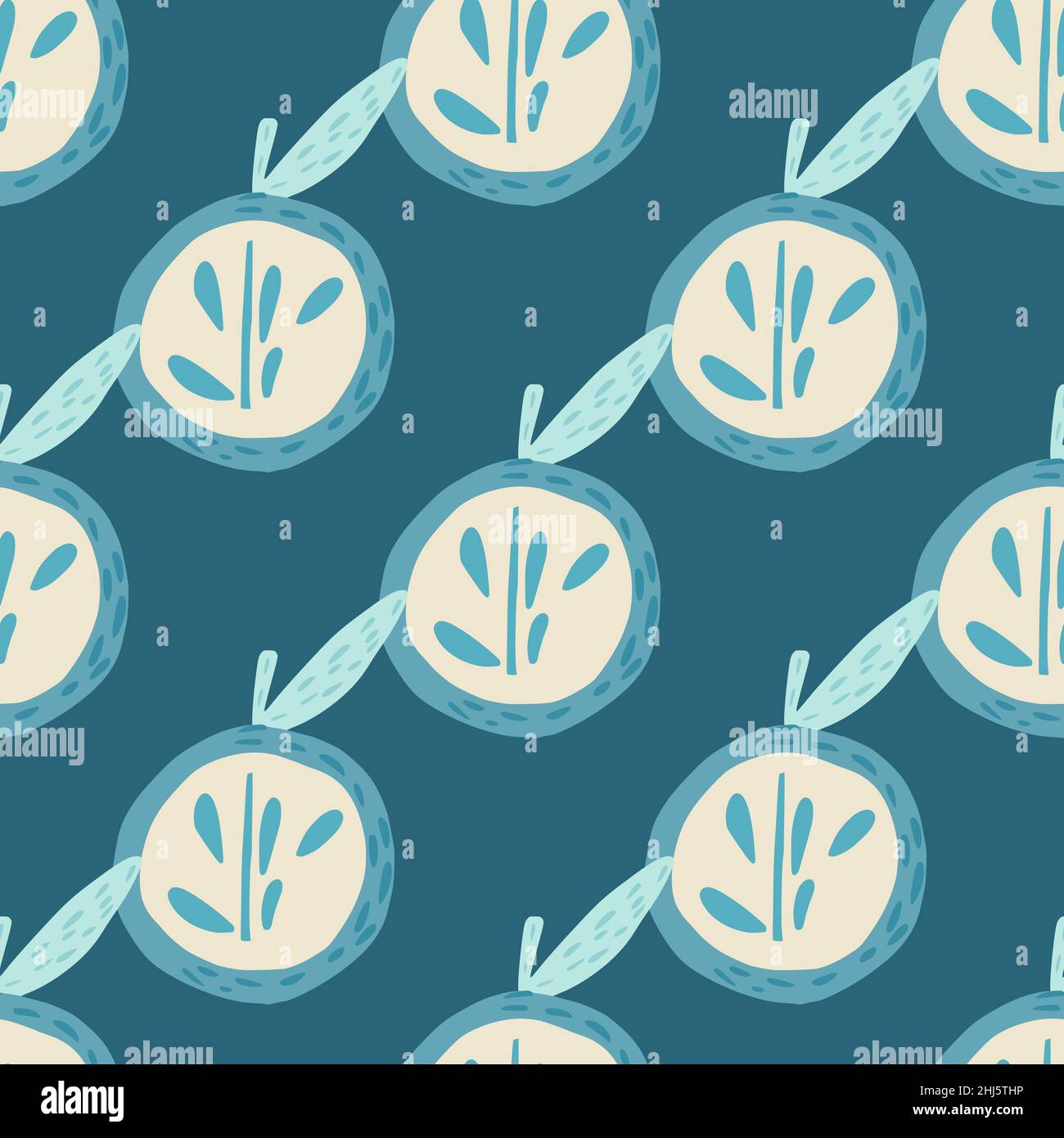 White apple doodle silhouettes seamless pattern in hand drawn style ...