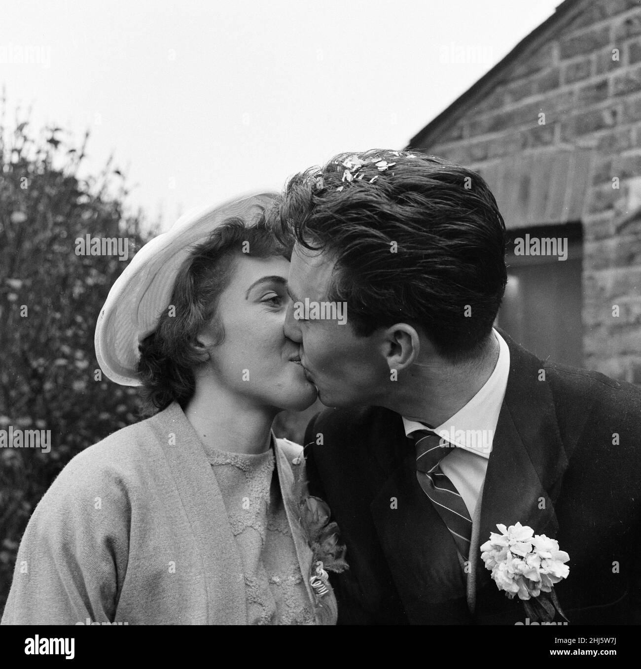 Jimmy Greaves, Chelsea football player, pictured on his wedding day ...