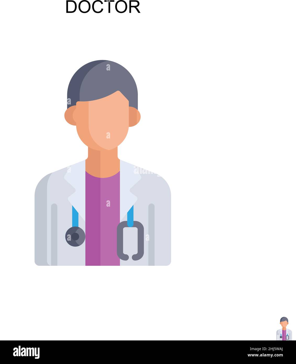 Doctor Simple vector icon. Illustration symbol design template for web ...