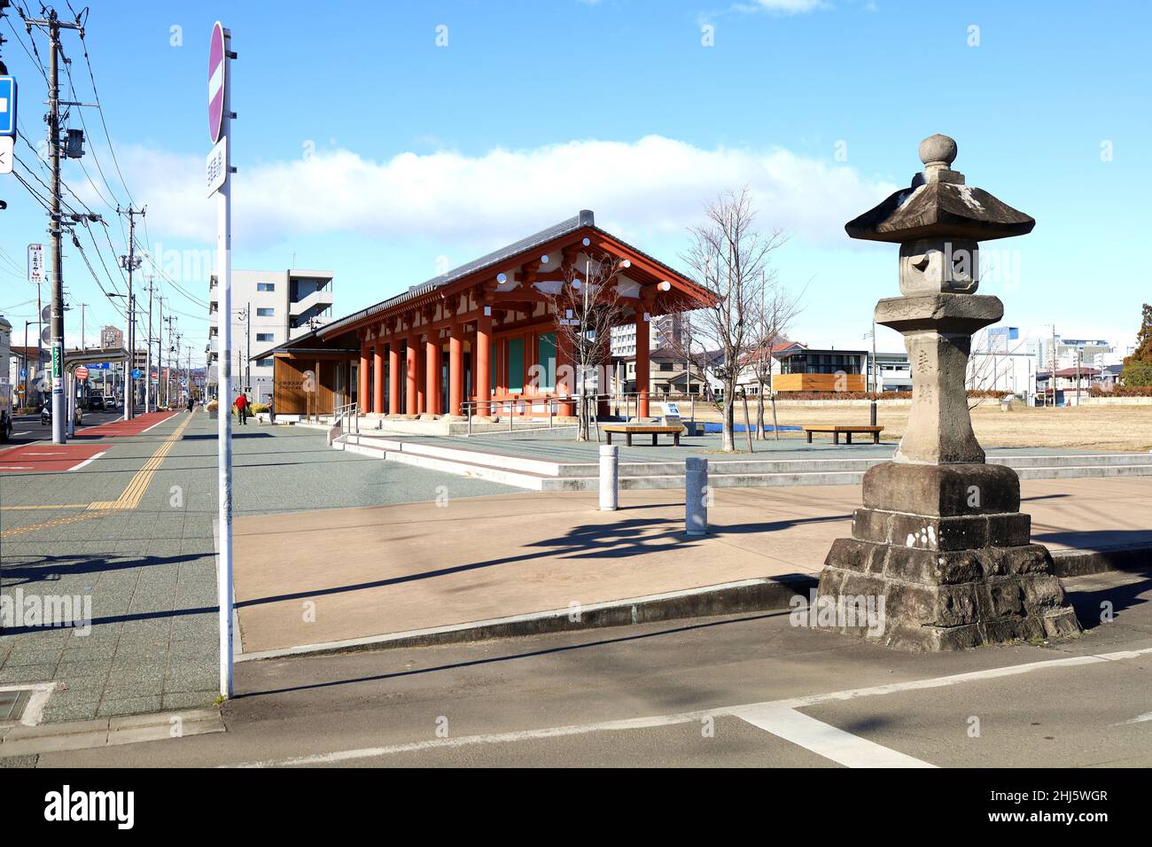 Sendai City, Miyagi Prefecture Japan, January 21, 2022.Mutsu-Kokubunji ...