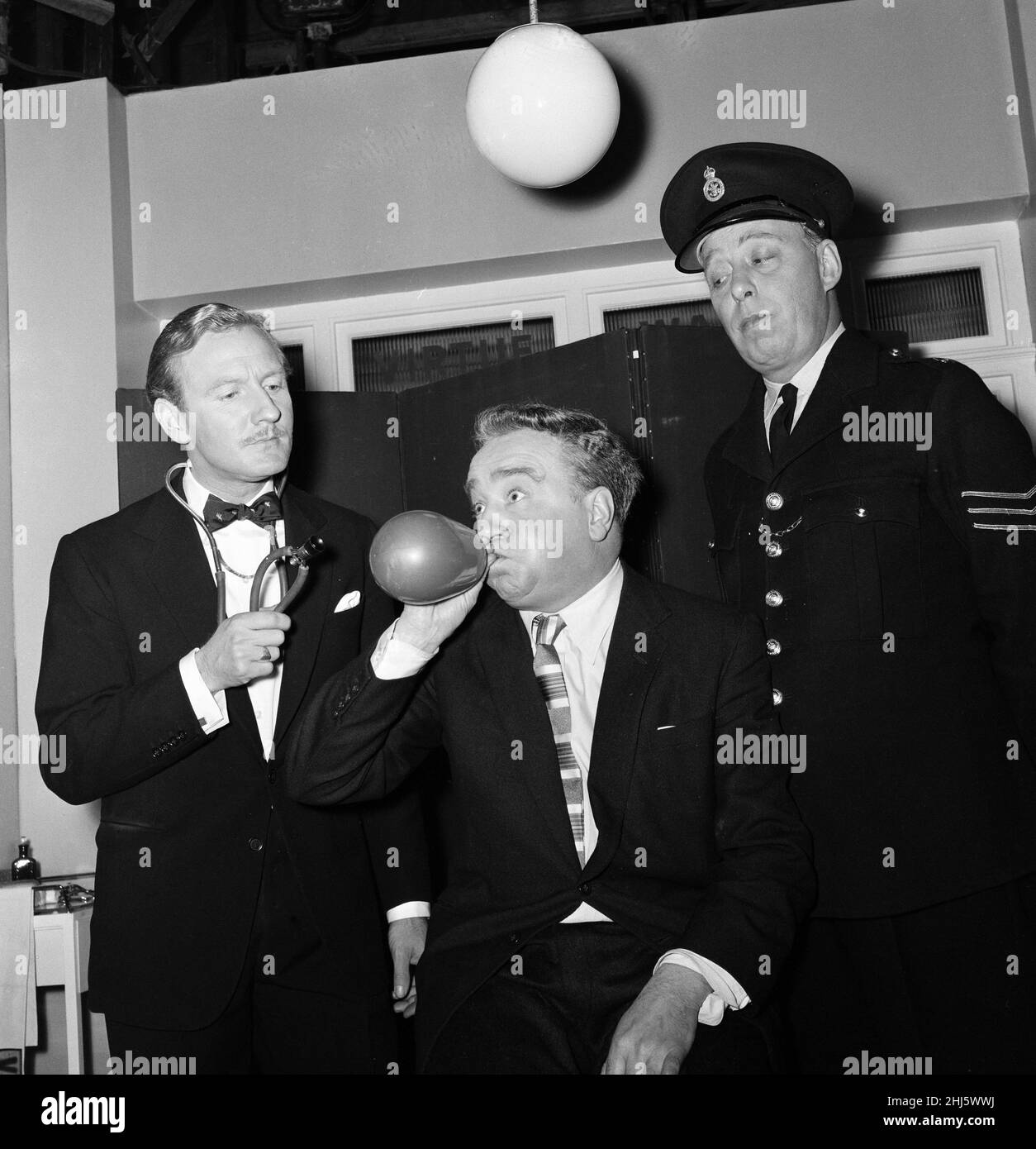 Leslie Phillips, Reginald Beckwith and Bill Fraser on the set of ...