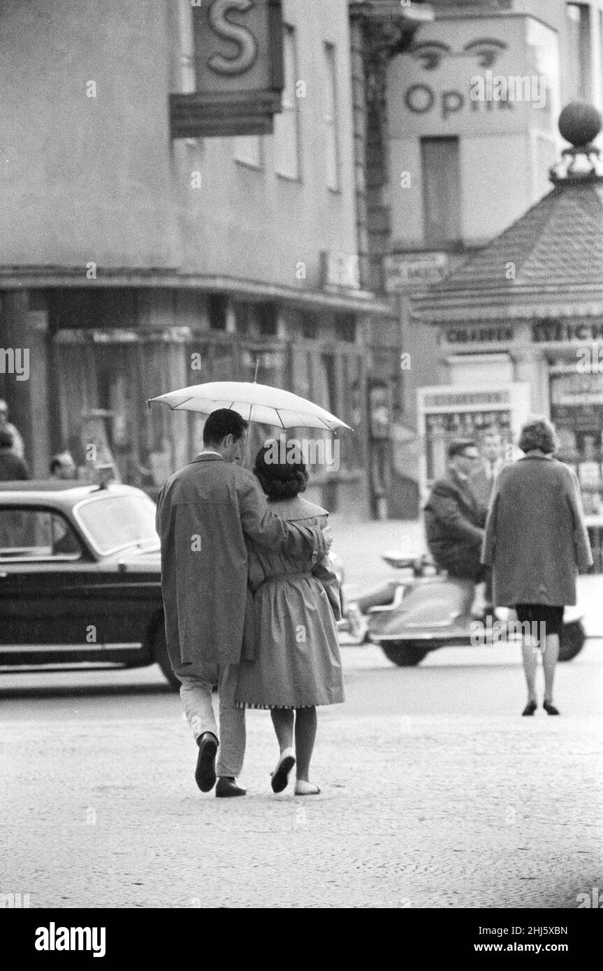 Scenes in West Berlin, West Germany showing daily life continuing as ...