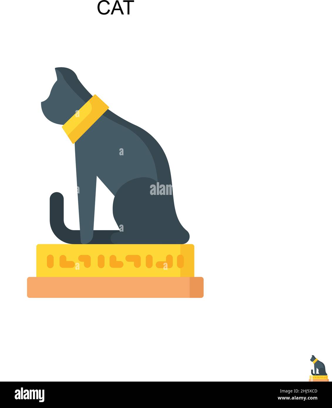Cat Simple vector icon. Illustration symbol design template for web ...