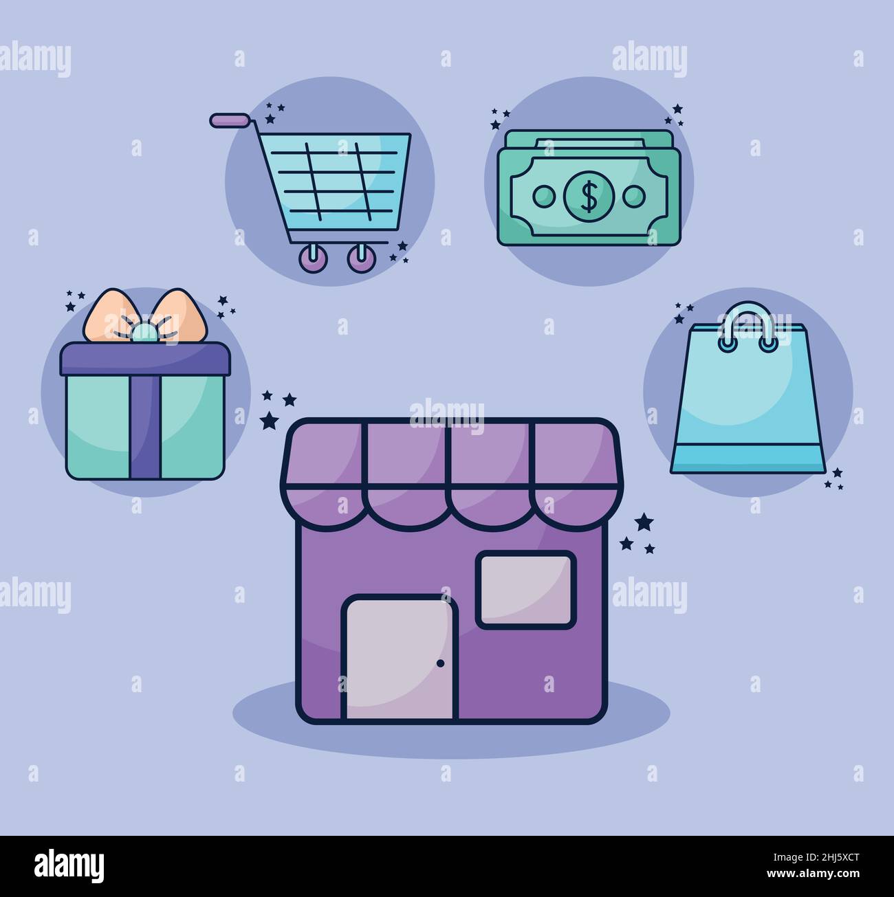 shopping items illustration Stock Vector Image & Art - Alamy