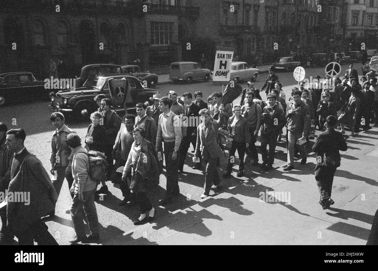 Ban The Bomb movement four day march from the Atomic Weapons Research ...
