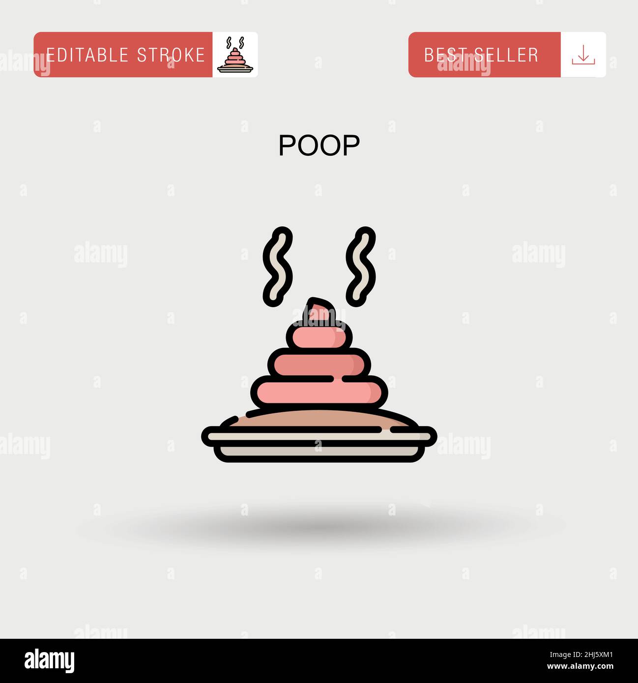 Poop Simple vector icon Stock Vector Image & Art - Alamy
