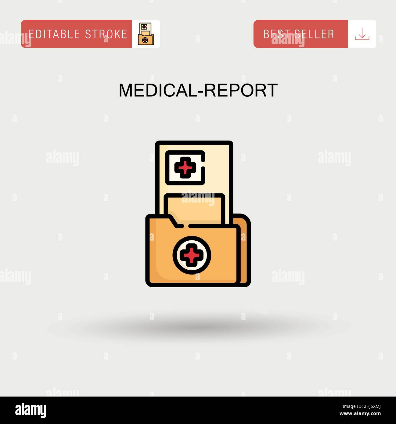 Medical-report Simple vector icon Stock Vector Image & Art - Alamy