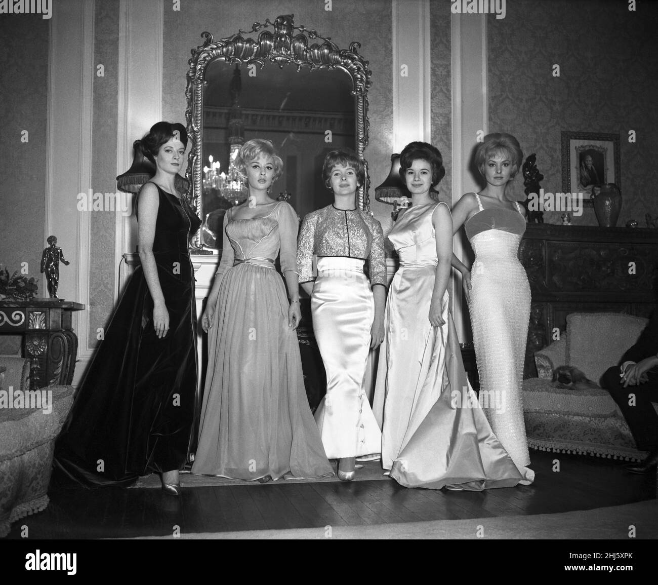 Six actresses line up at Cornwall Gardens, Kensington for a fitting and ...