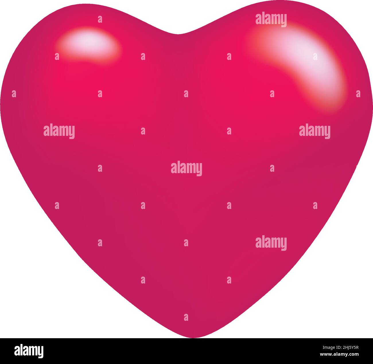Valentine's Day design element, 3d realistic heart icon Stock Vector ...