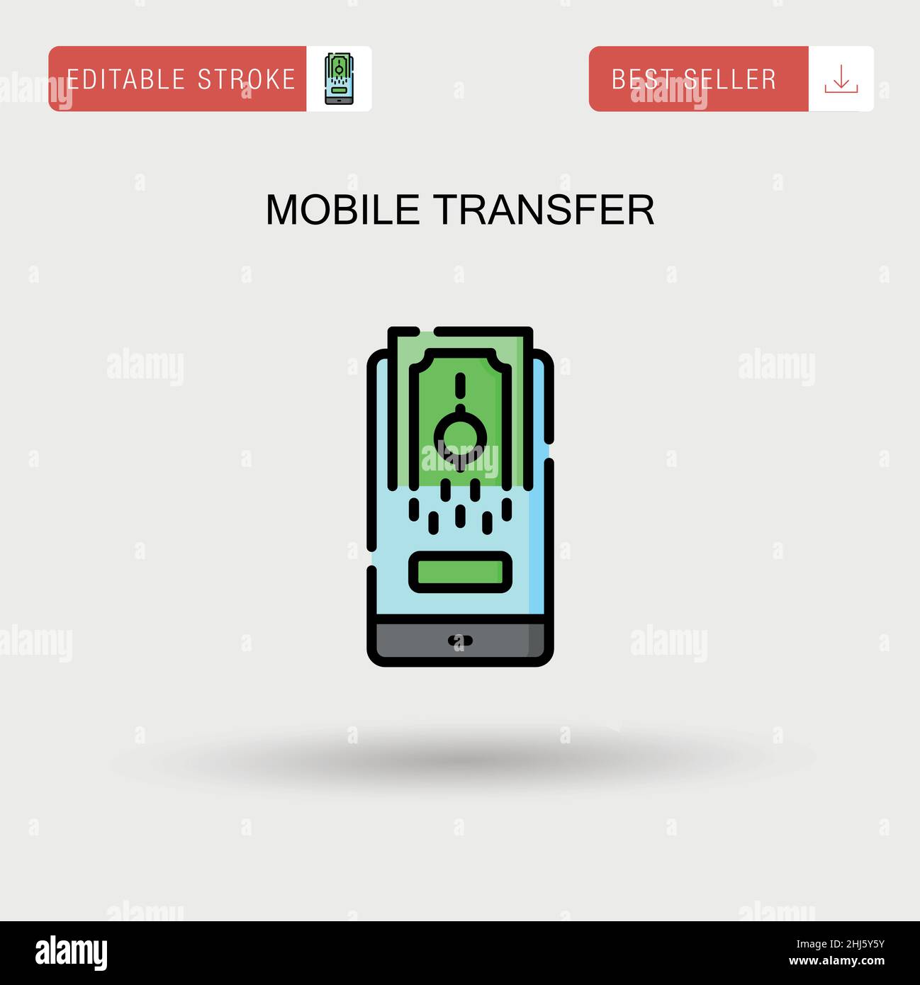 Mobile phone money transfer Stock Vector Images - Alamy