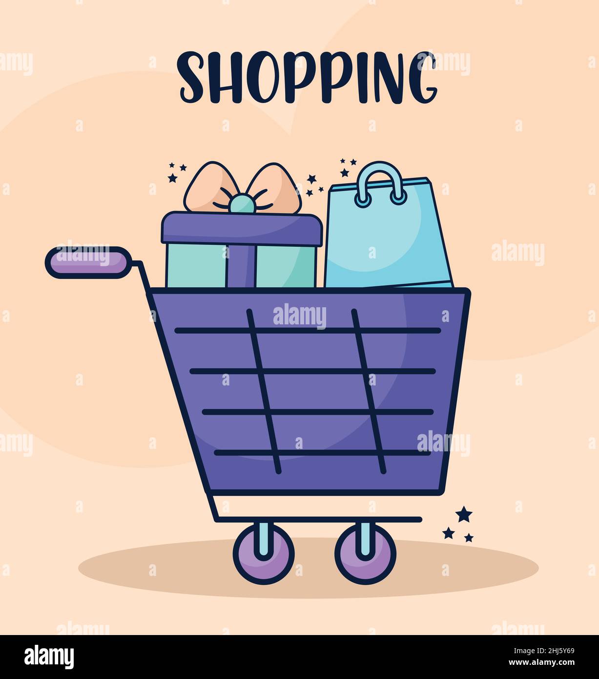 shopping items poster Stock Vector Image & Art - Alamy