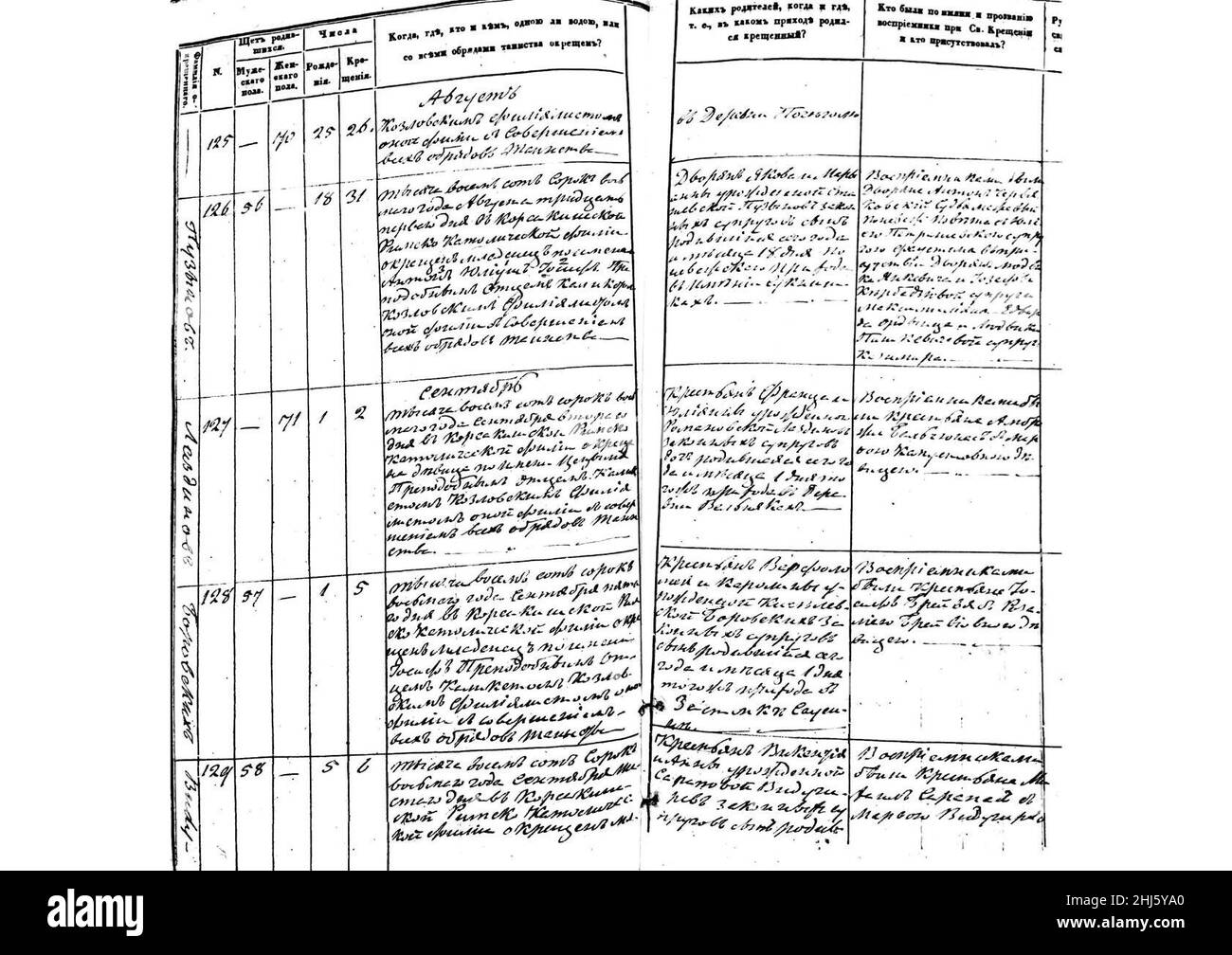 Subačiaus RKB 1848-1850 krikšto metrikų knyga 022 Stock Photo - Alamy