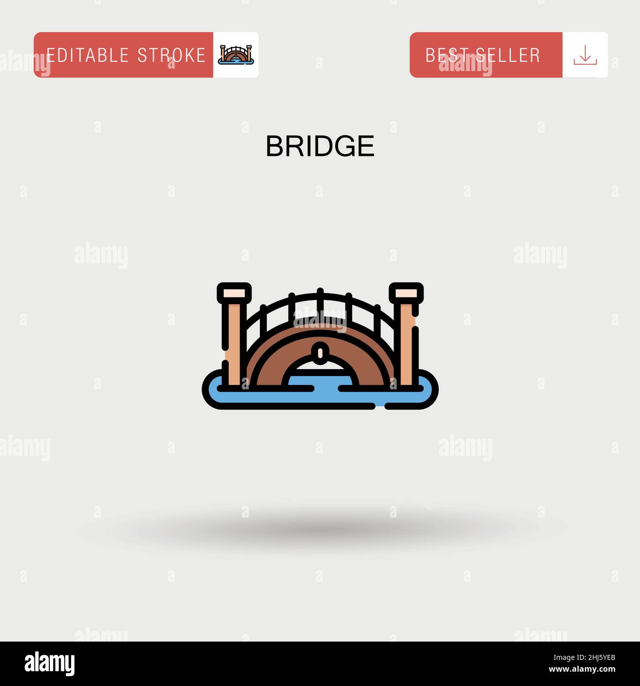 Bridge Simple vector icon Stock Vector Image & Art - Alamy