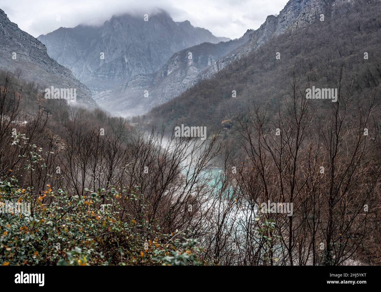 River Moraca, canyon Platije. Beautiful Canyon of Moraca river in ...