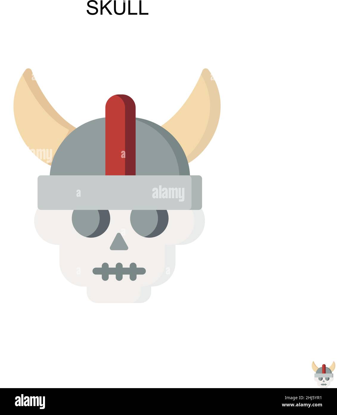 Skull Simple vector icon. Illustration symbol design template for web ...