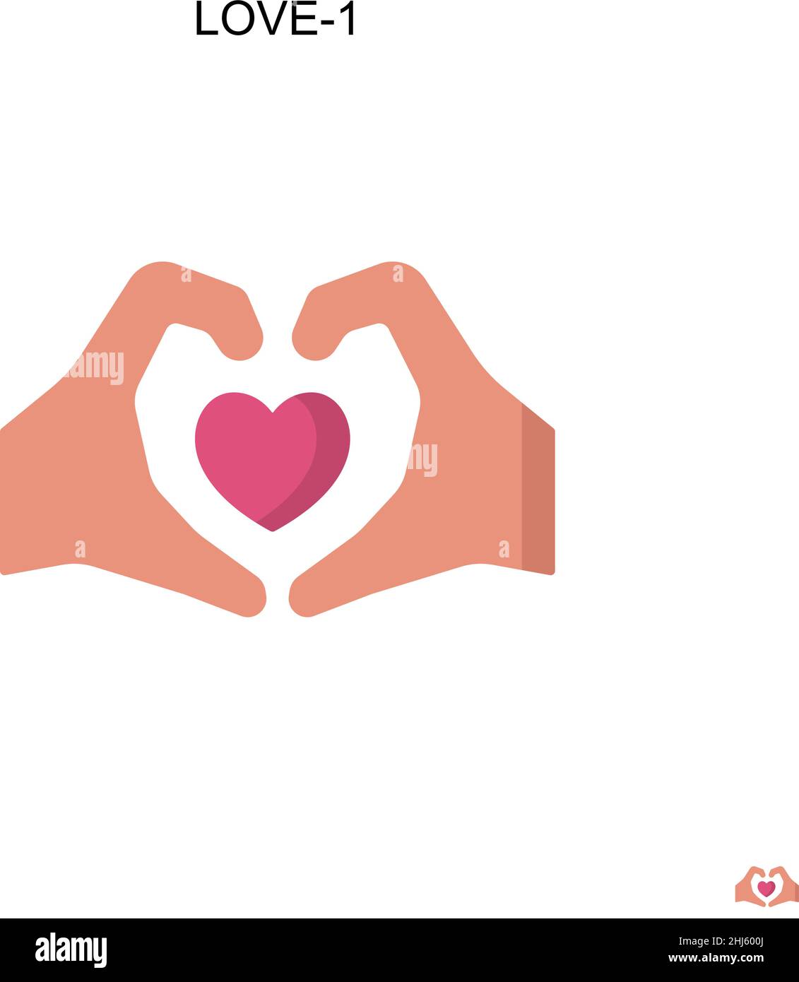Love-1 Simple vector icon. Illustration symbol design template for web ...