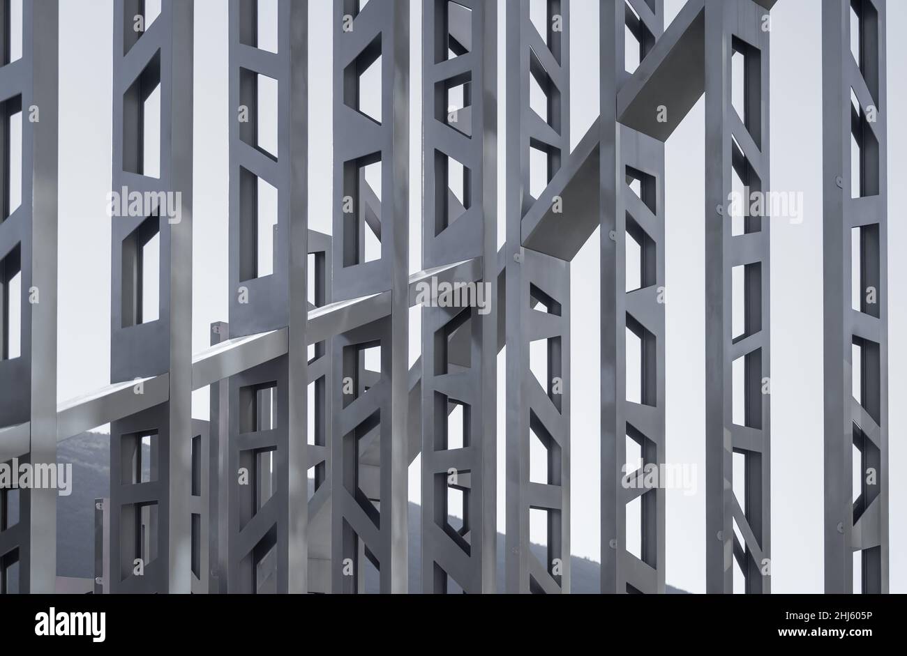 iron structures abstract background. Futuristic Outdoor Design ...