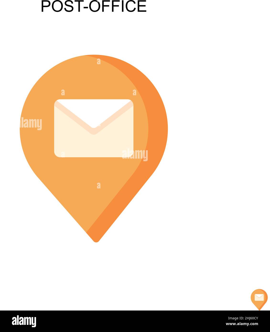 Post-office Simple vector icon. Illustration symbol design template for ...