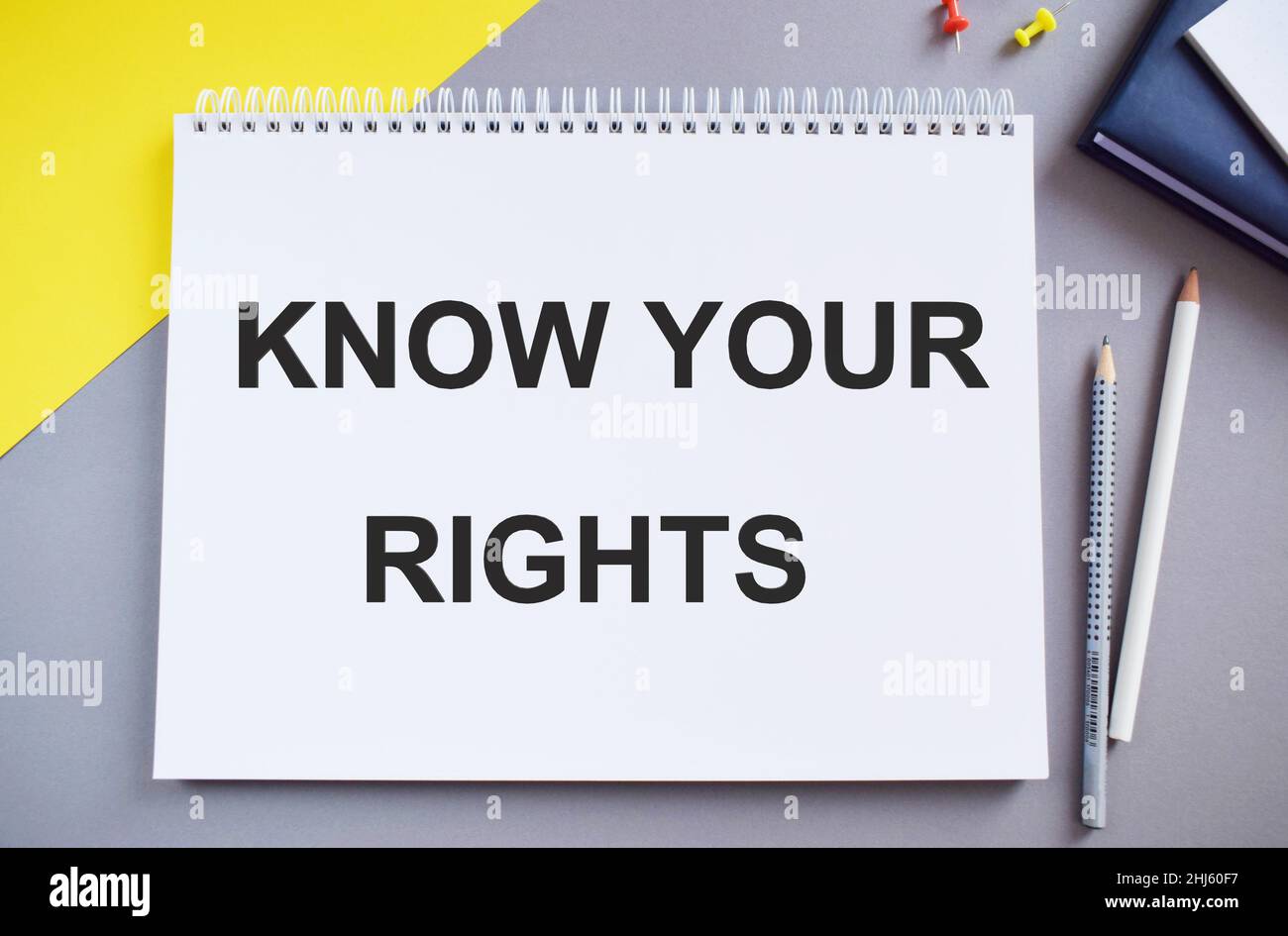 Know Your Rights text written in Notebook, business concept Stock Photo ...